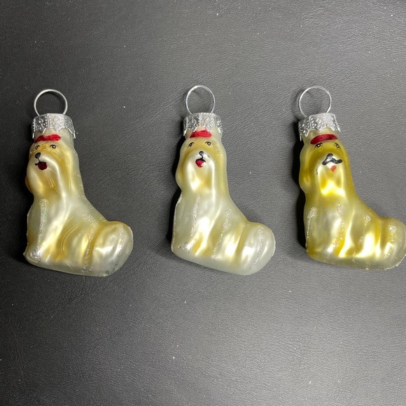 Pier 1 | Holiday | Golden Puppies Glass Dog Ornaments Pier Old Stock ...